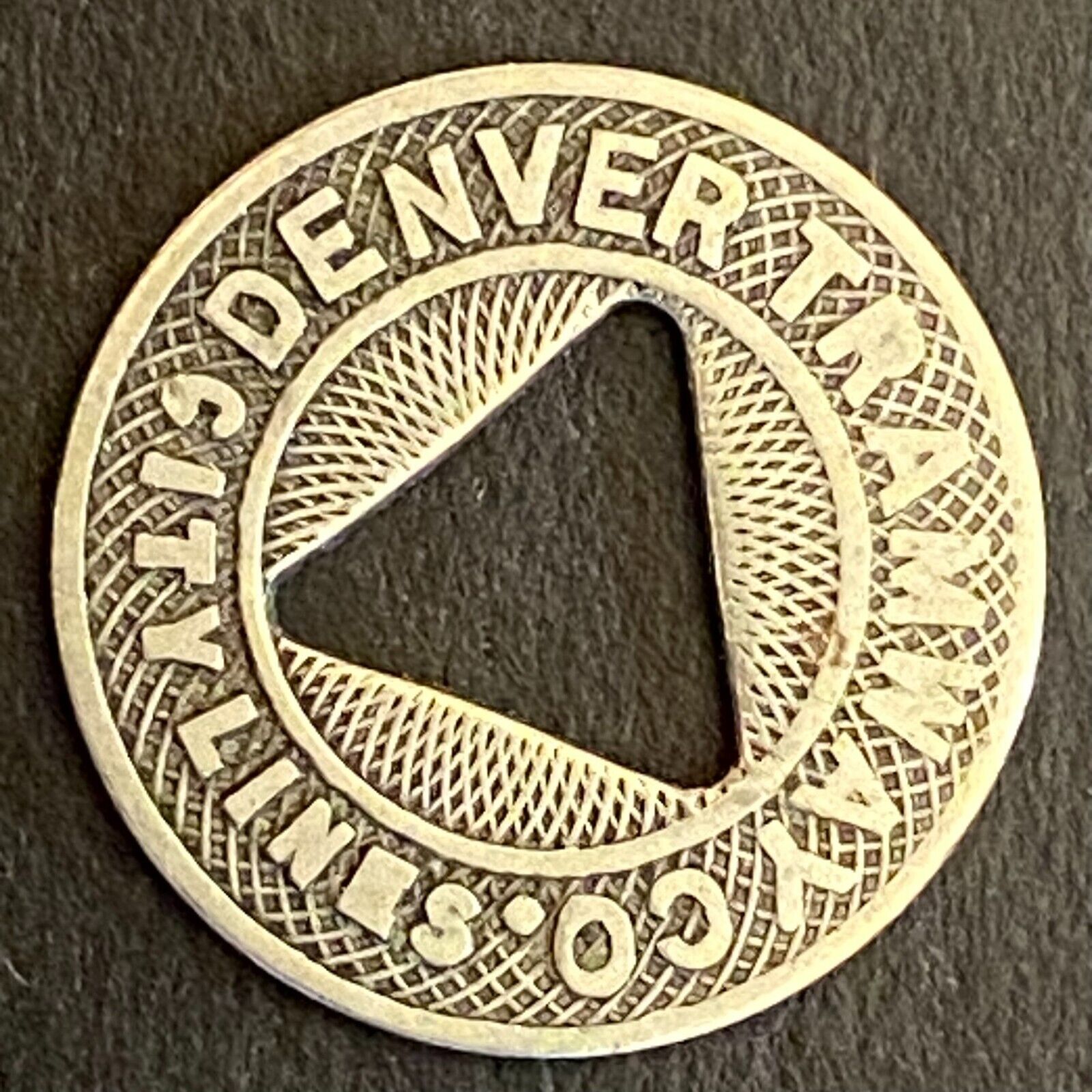 Denver Tramway Corp City Lines G/F One City Fare Transit Token 16mm ...