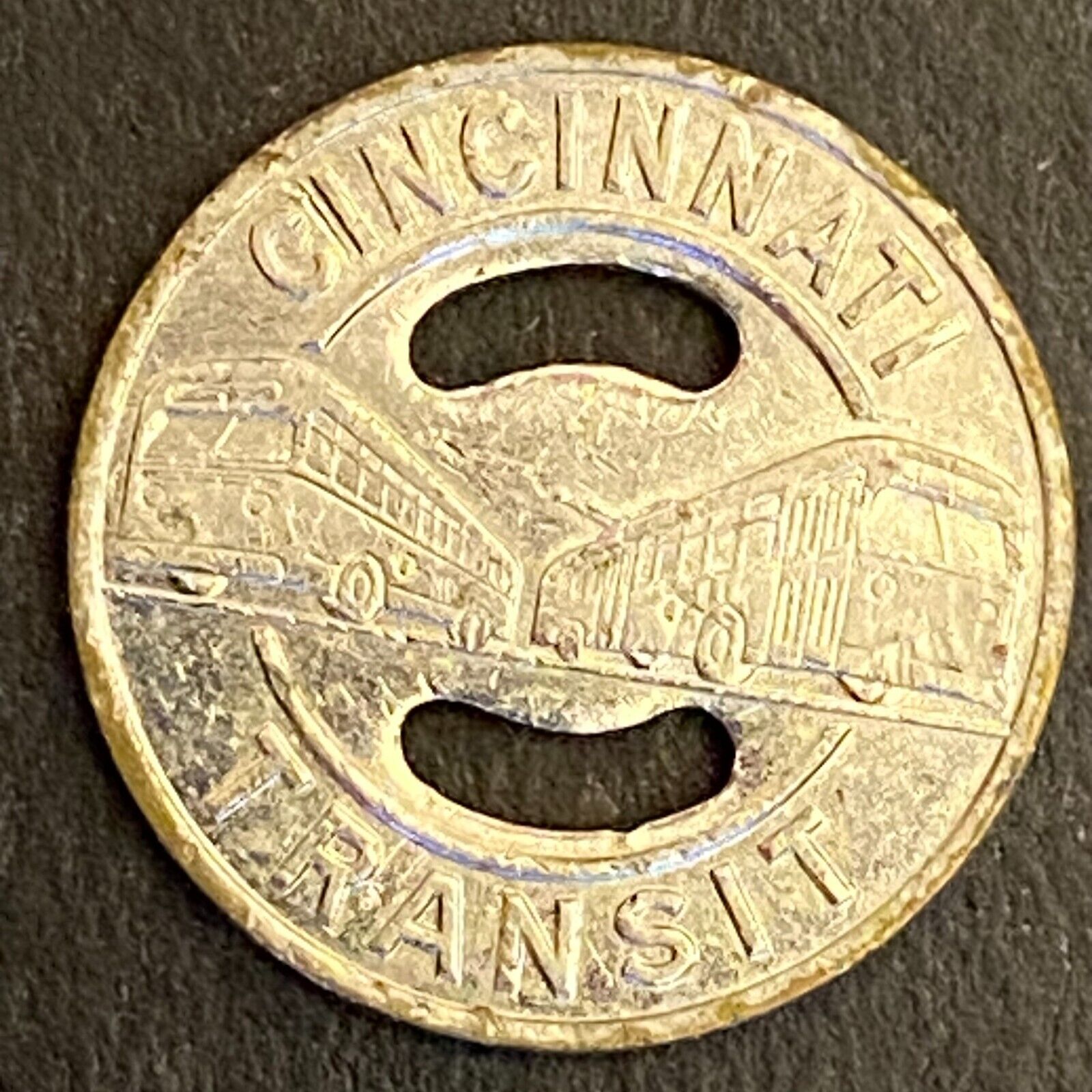 Cincinnati Transit One Adult Fare Transit Token 16mm w/ 2 Buses – Jerry ...