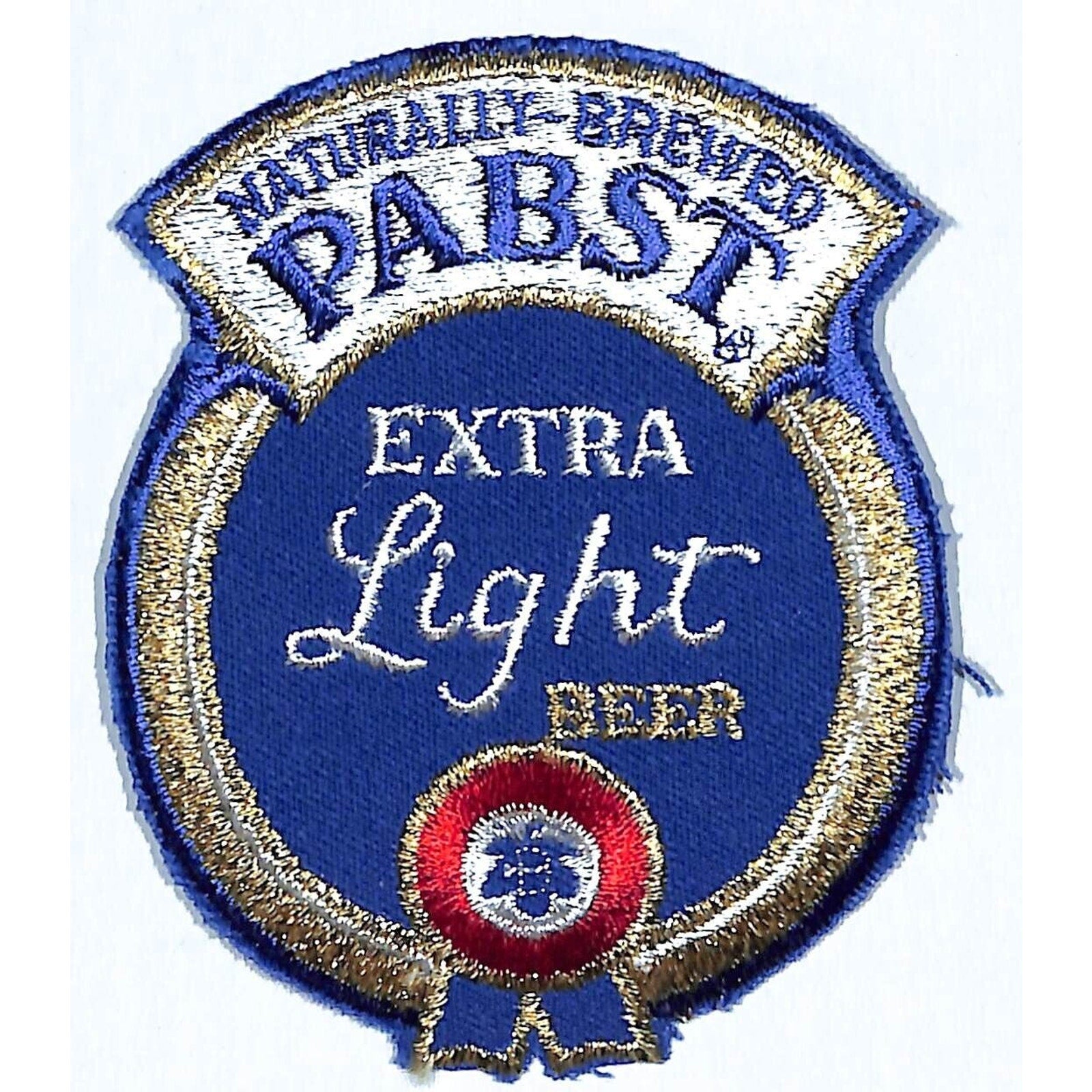 Pabst Extra Light Beer Patch Embroidered Vintage 3" x 3 3/4" c1977 ...