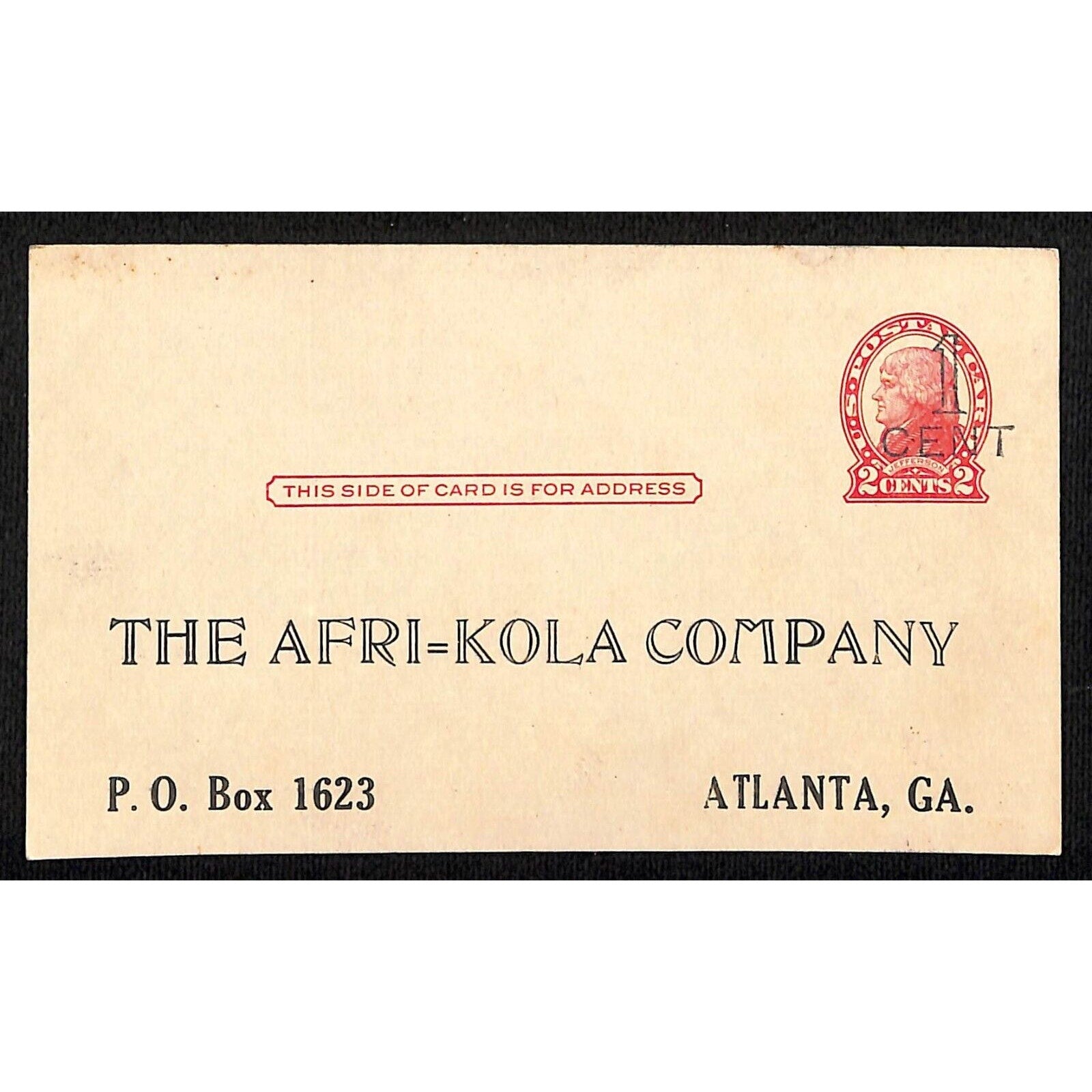 Afri-Kola Atlanta, GA Gallon Keg Extract Order Postcard w/ Prices c192 ...