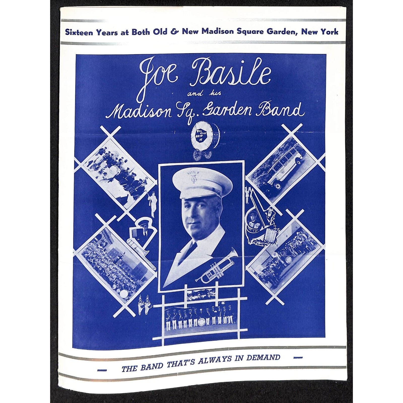 Joe Basile & His Madison Square Garden Band 1936 Brochure Scarce ...
