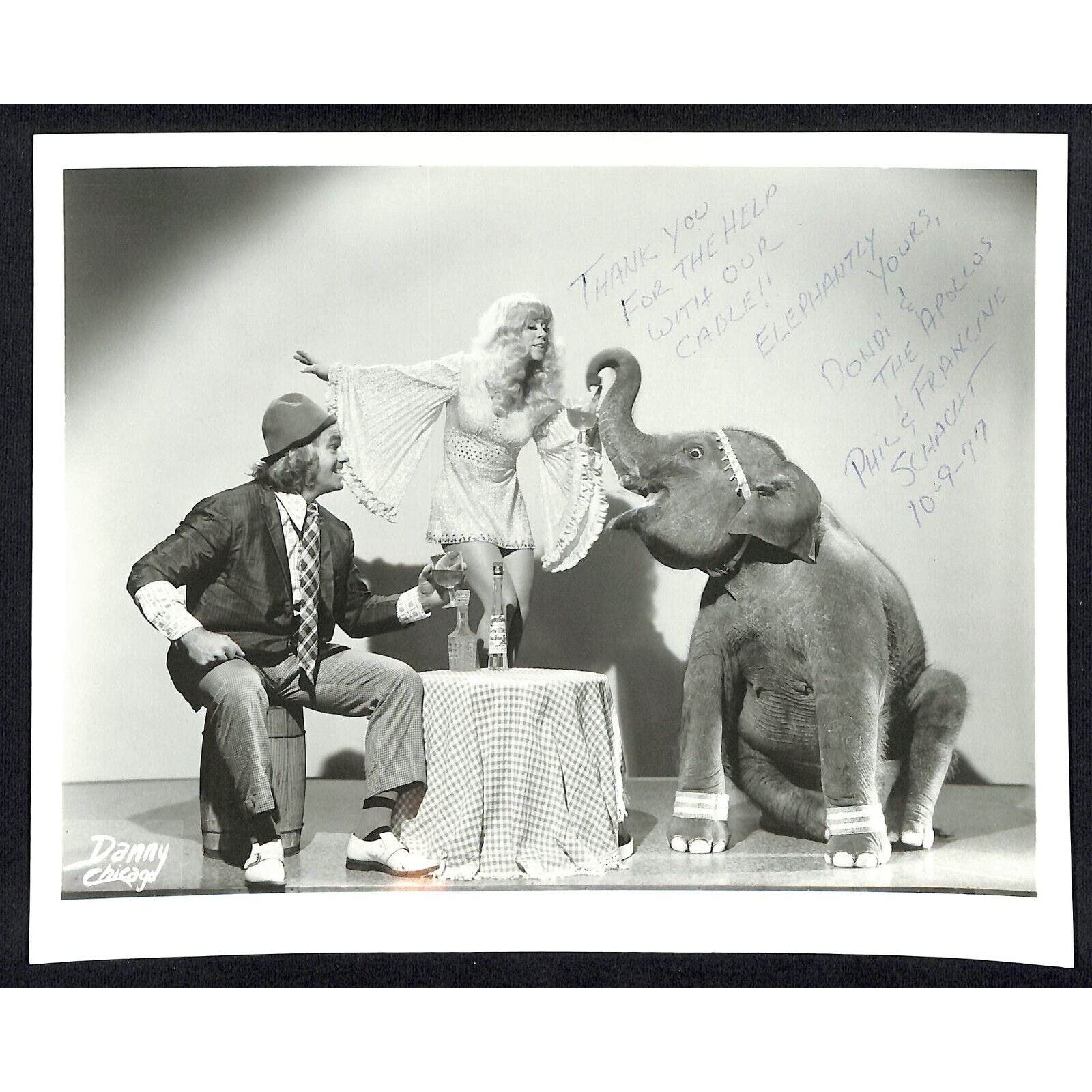 1977 Dondi Elephant & The Apollos Phil & Francine Schacht Circus 8" x ...