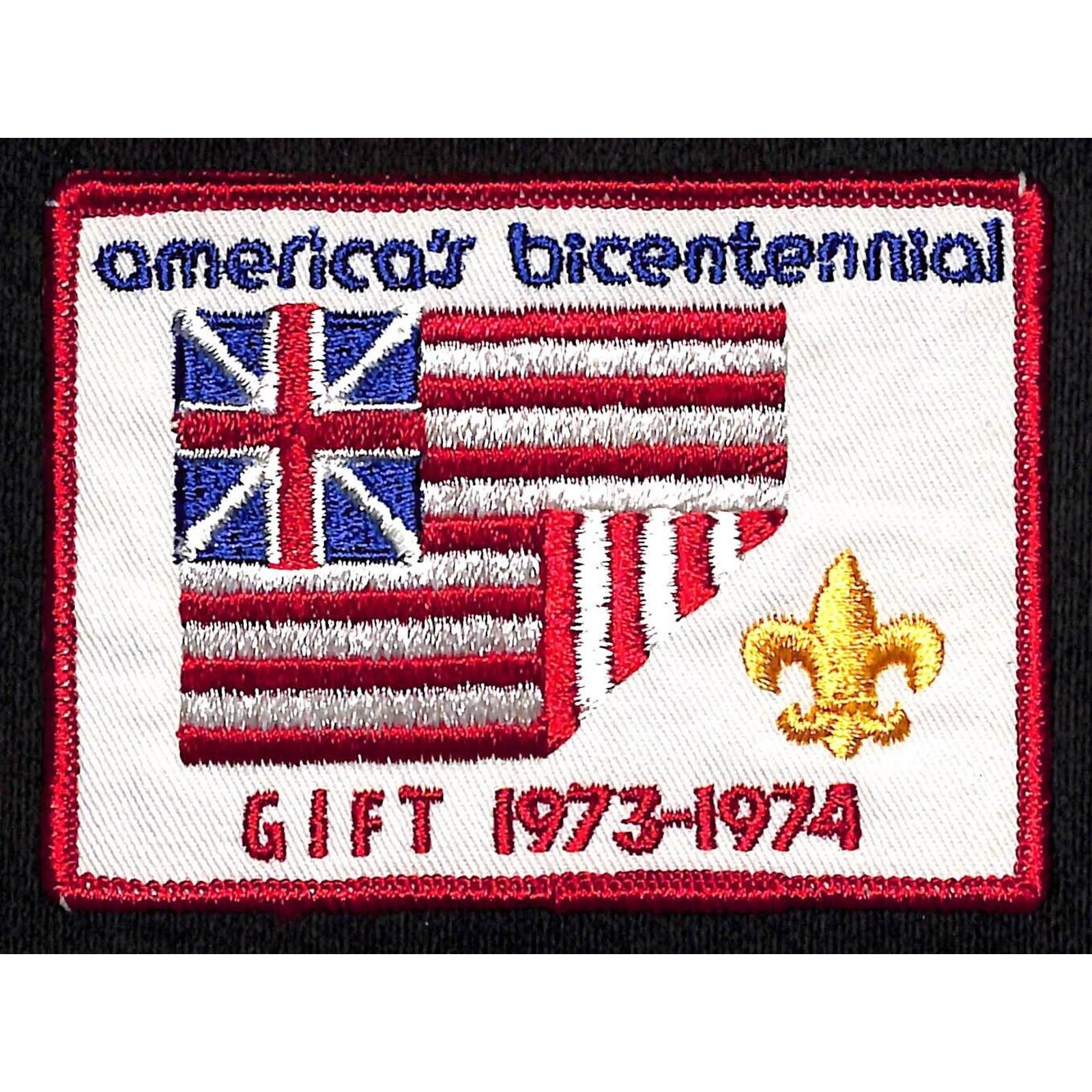BSA Patch America's Bicentennial Gift Flag Union Jack 1973-1974 Boy Sc ...