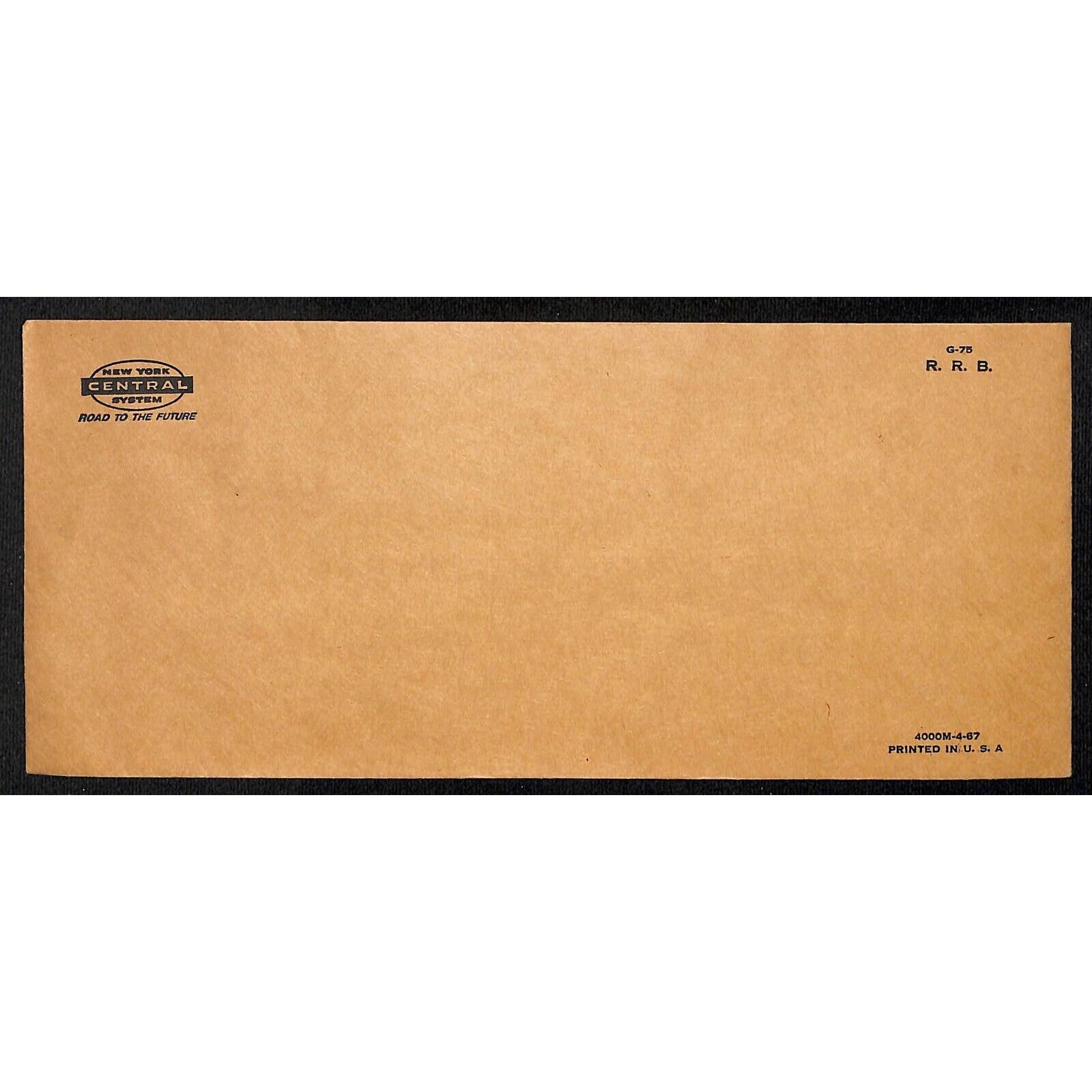 New York Central System "Road to the Future" Stationary Envelope / Cov ...