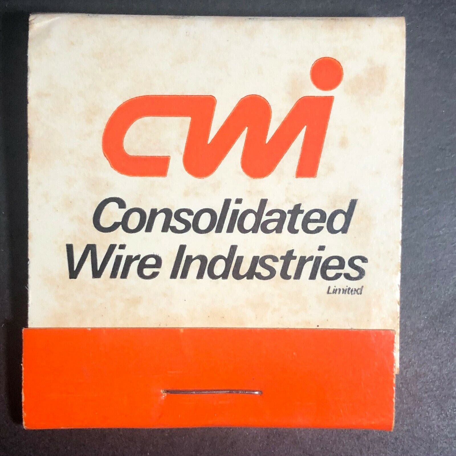 70's-80's Full Matchbook "Consolidated Wire Industries" – Jerry's ...