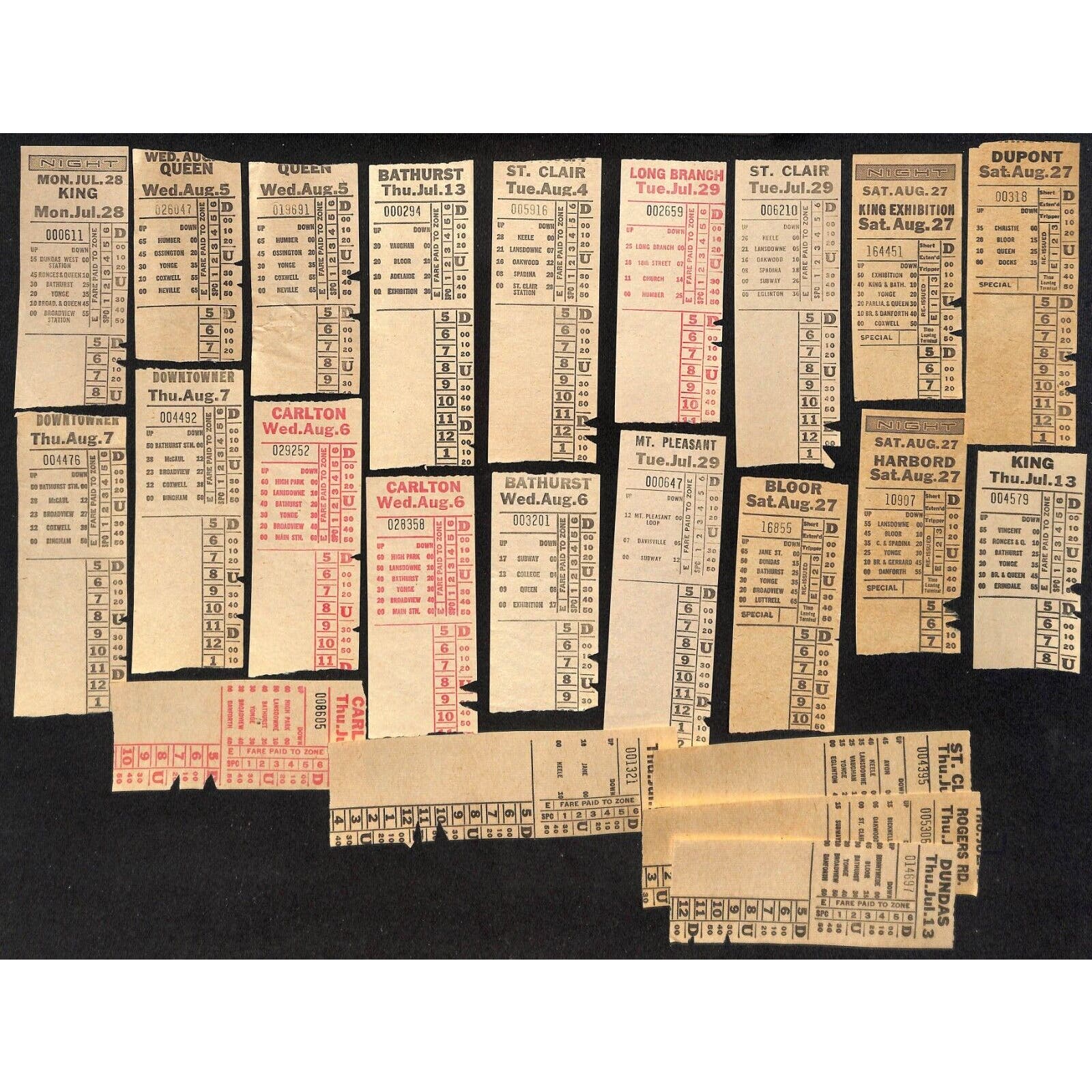 Toronto Transit Commission - Group of 23 Tickets c1950's-60's – Jerry's ...