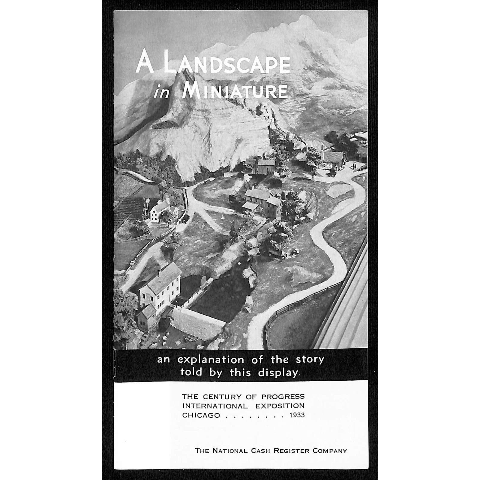 National Cash Register Landscape in Miniature Brochure 1933 Chicago Wo ...