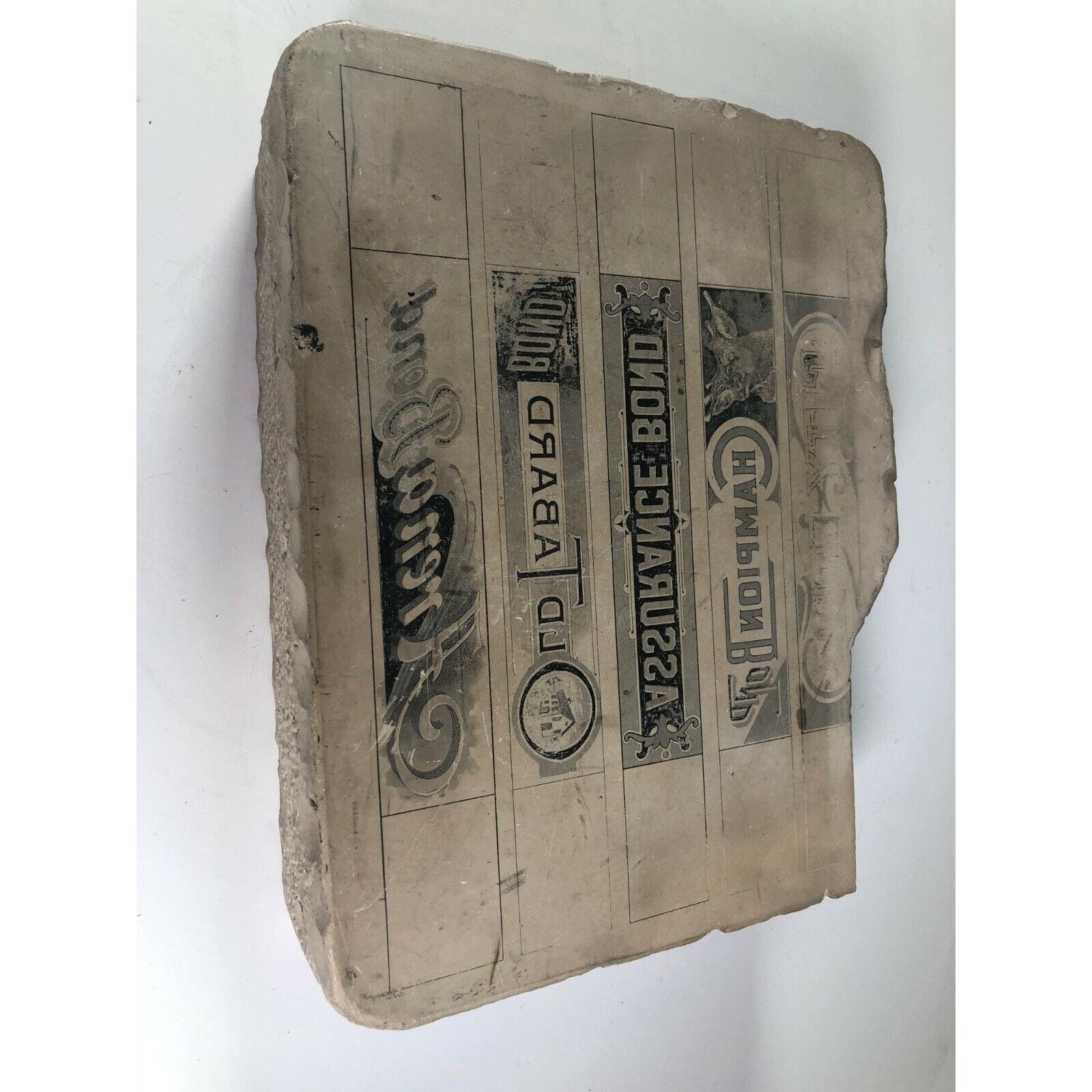 1890's - 1910's Limestone Lithography Stone - Bond Company Engravings ...