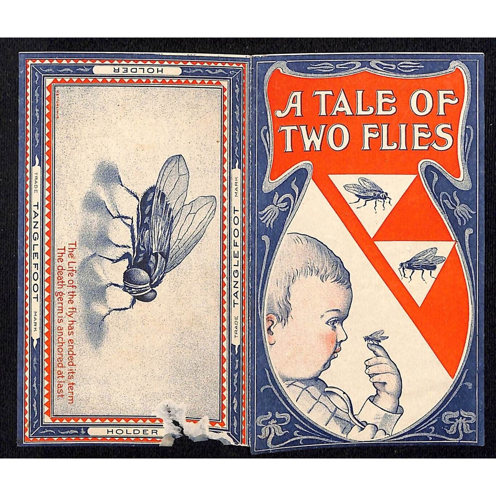 Victorian Trade Card Tanglefoot (Fly Paper) "Tale of Two Flies" Sheet ...