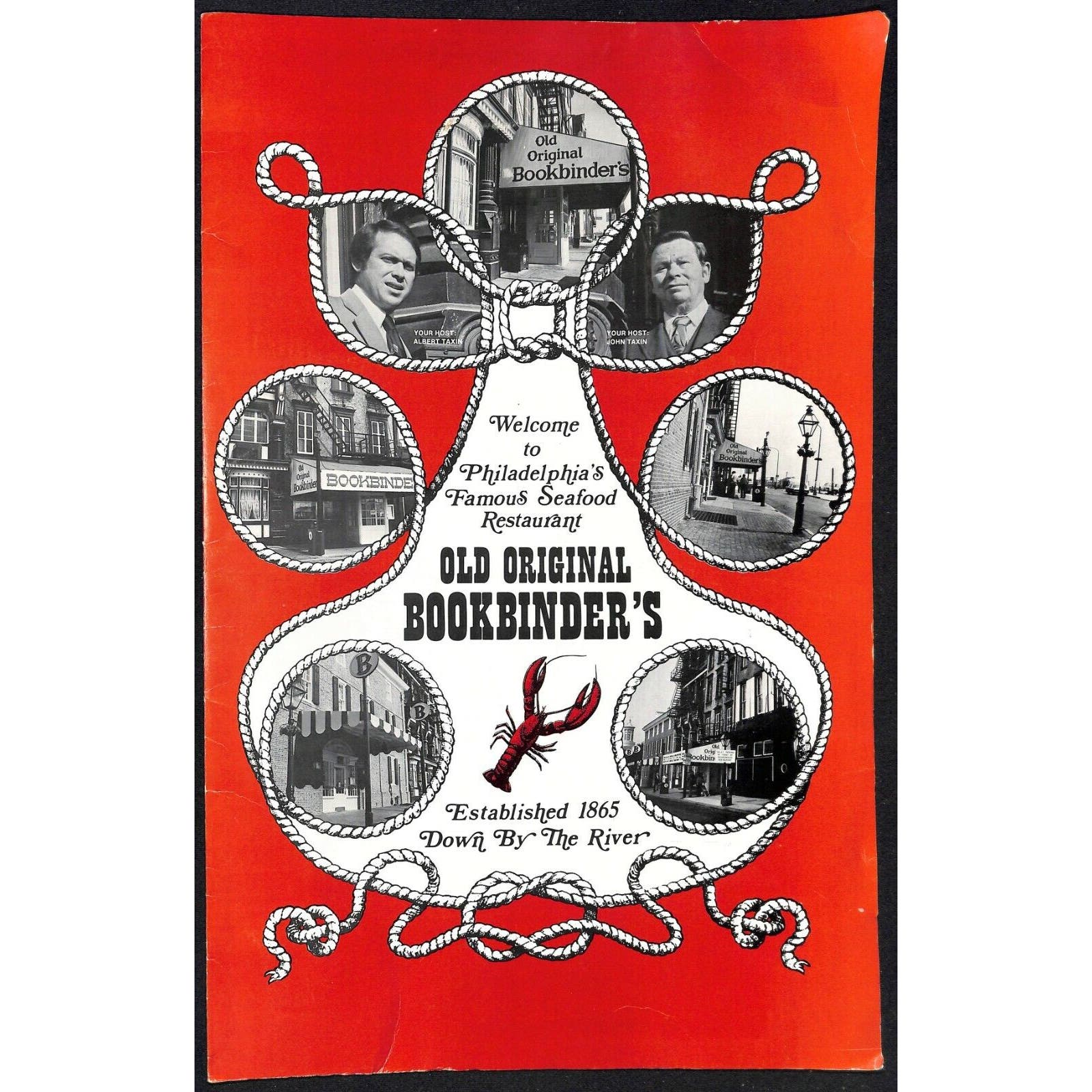 Bookbinder's Menu 1977 Large Restaurant Philadelphia Multi-View Photo ...