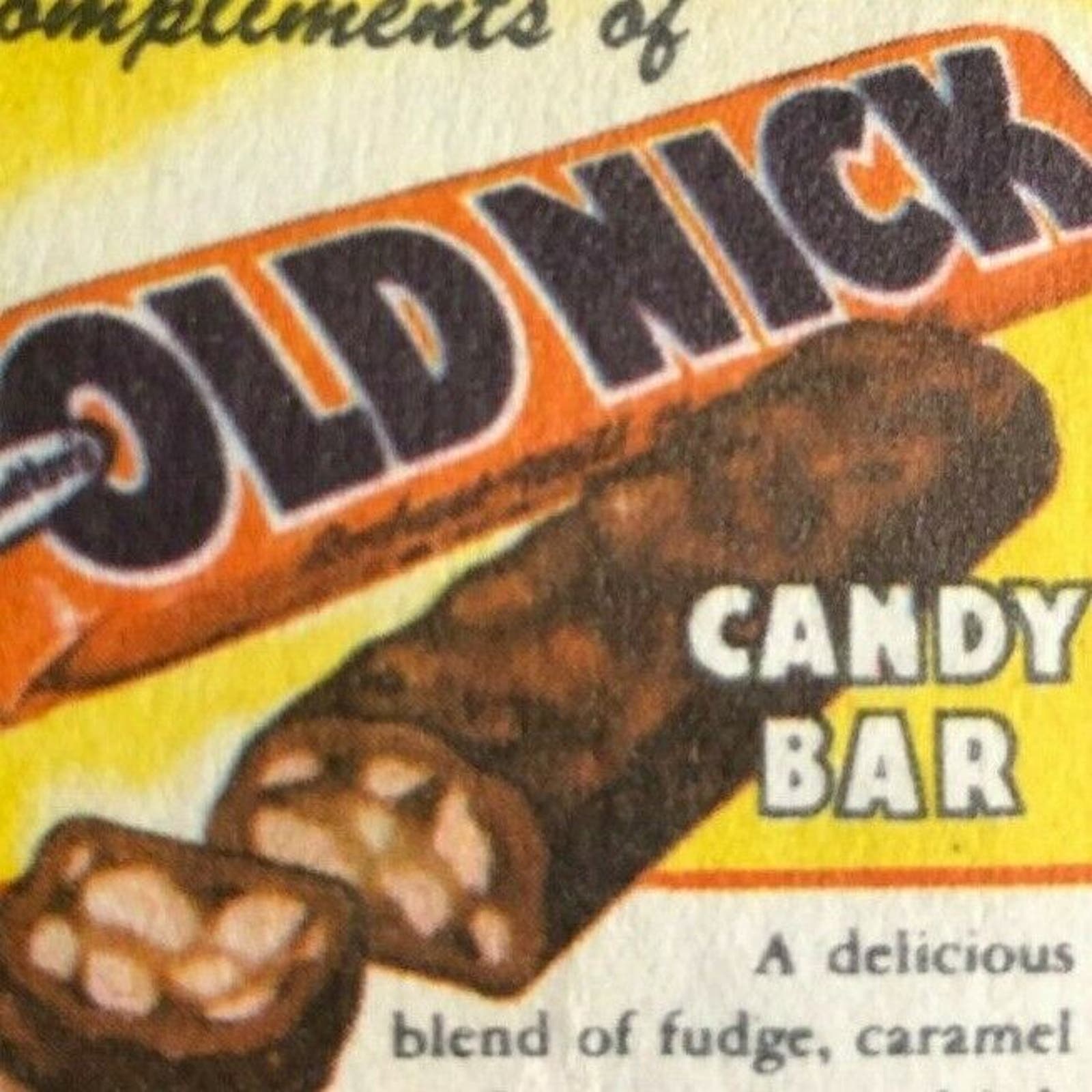 Vintage 1940's-50's Old Nick Candy Bar / Bit-O-Honey Bookmark – Jerry's ...