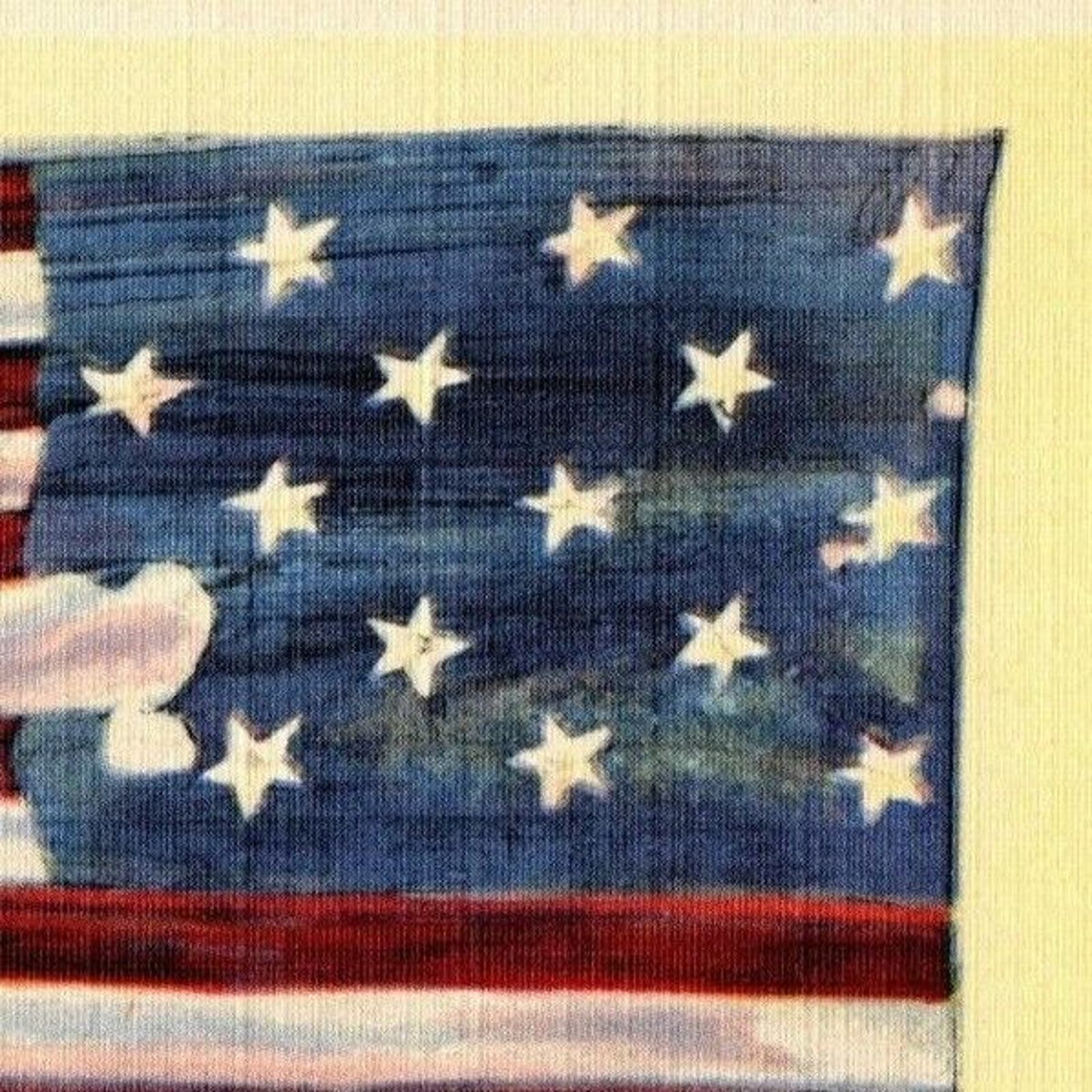 Vintage US Flag Patriotic Linen Postcard 1950's Star Spangled Banner ...