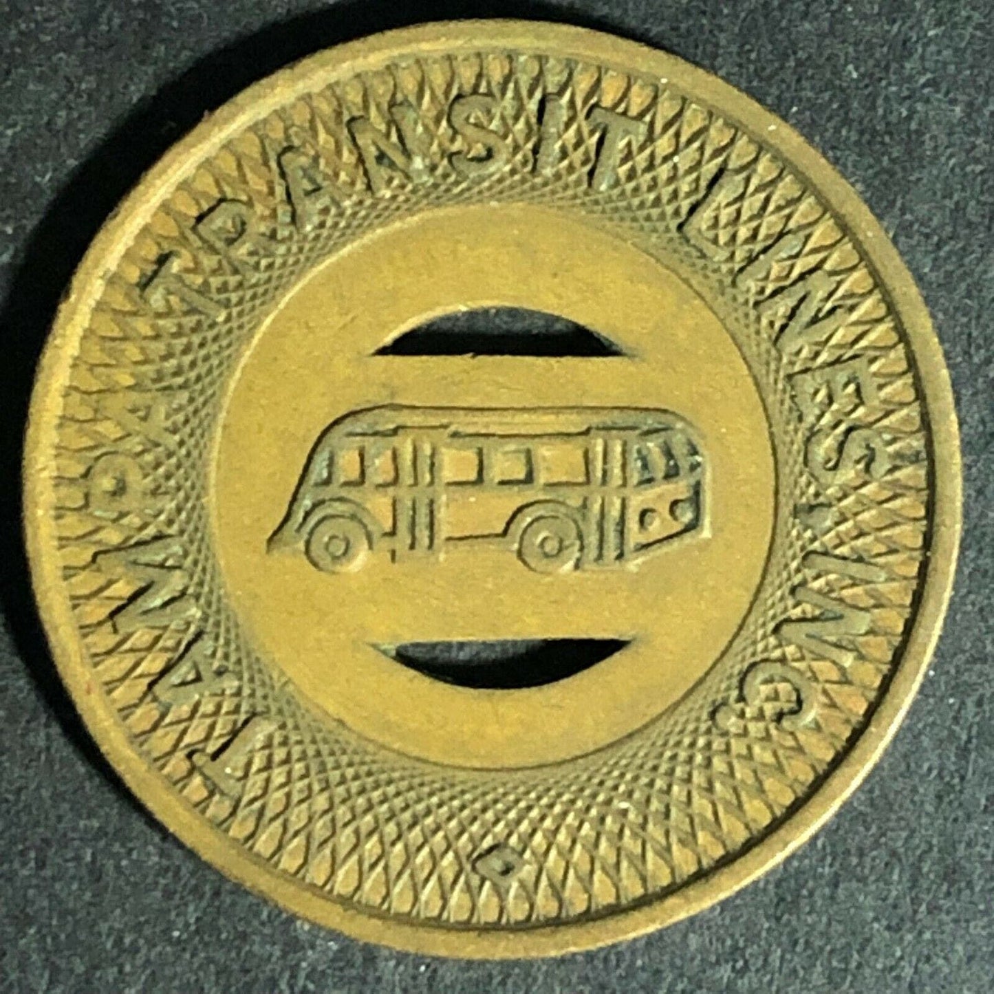 Vintage Tampa Transit Lines Inc. G/F One School Fare Bus Token 23mm ...