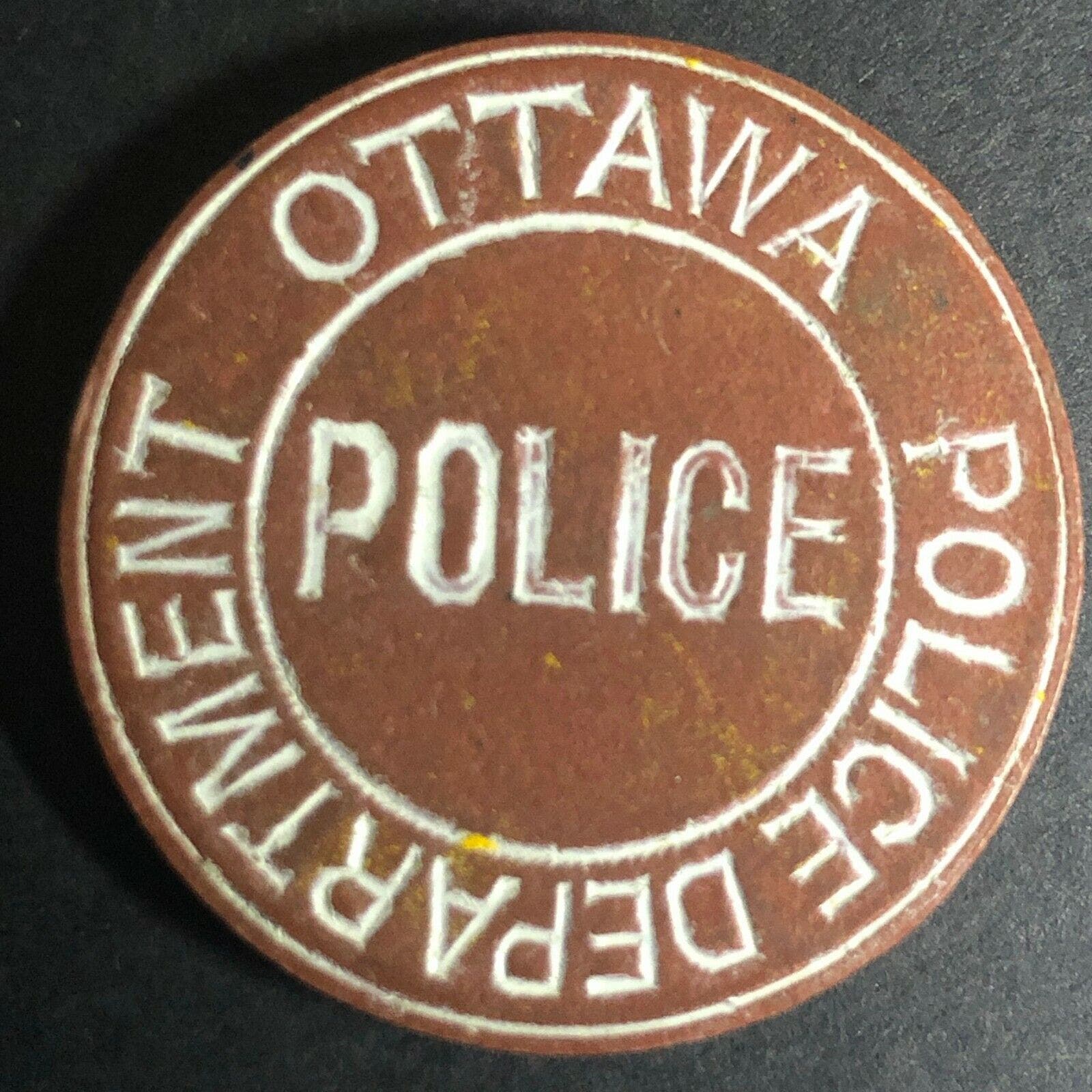 Vintage 32mm Pressed Fiber / Wood "Ottawa Police Department" Token c19 ...