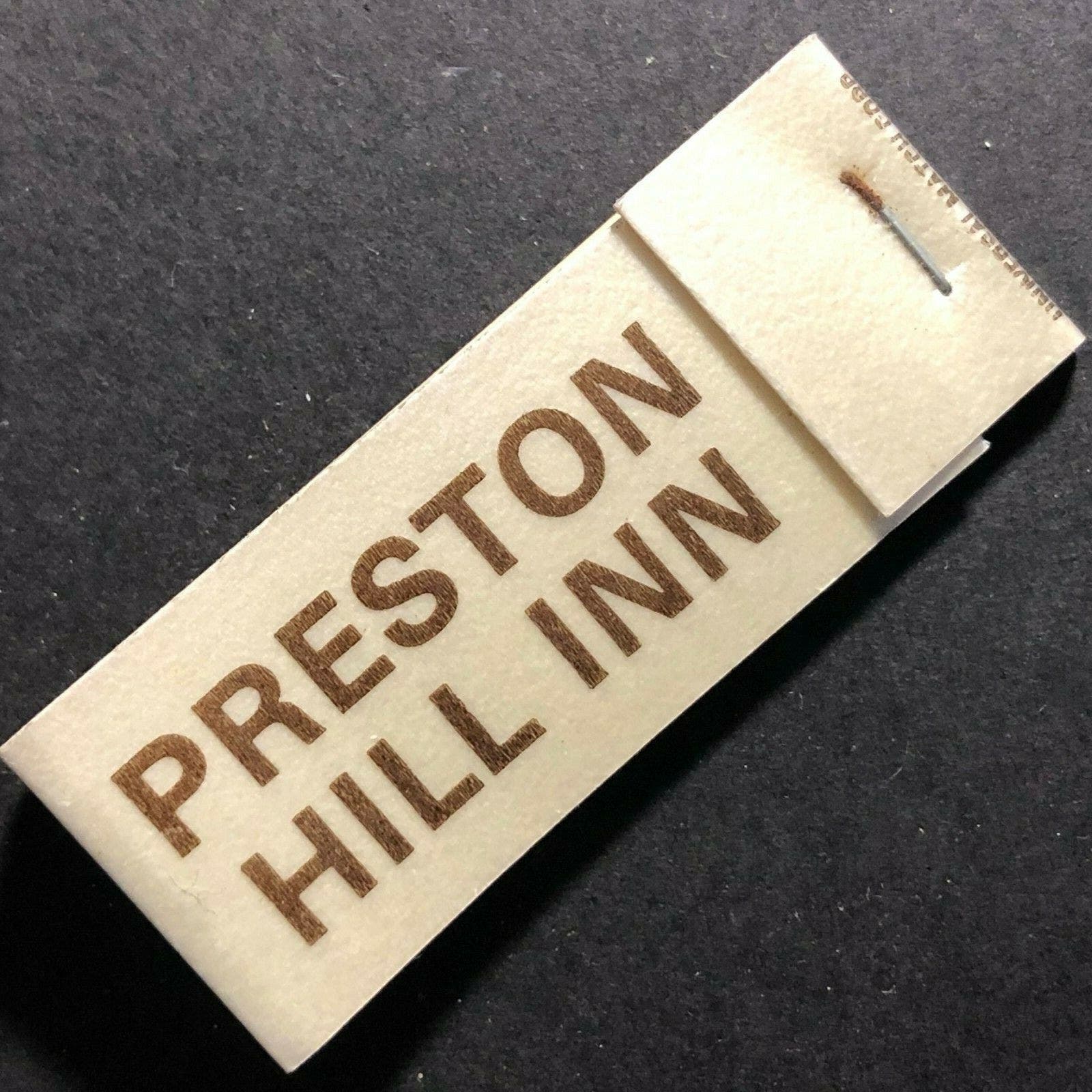 Vintage c1970's Full Slim 10 Strike Matchbook Preston Hill Inn Middleb ...